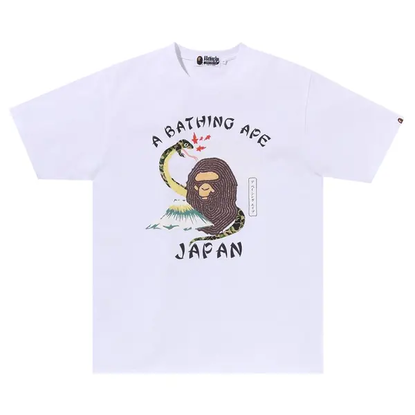 A BATHING APE Japanese Culture Tee - White