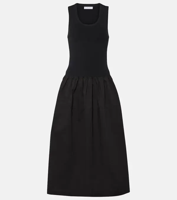 Proenza Schouler White Label Malia Cotton Poplin Maxi Dress - Black