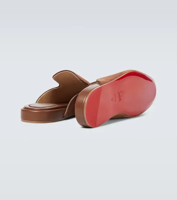 CHRISTIAN LOUBOUTIN Coolito Flat Mules - Brown