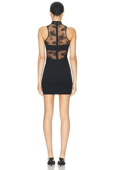 FLEUR DU MAL Bouquet Lace And Jersey Midi Dress
