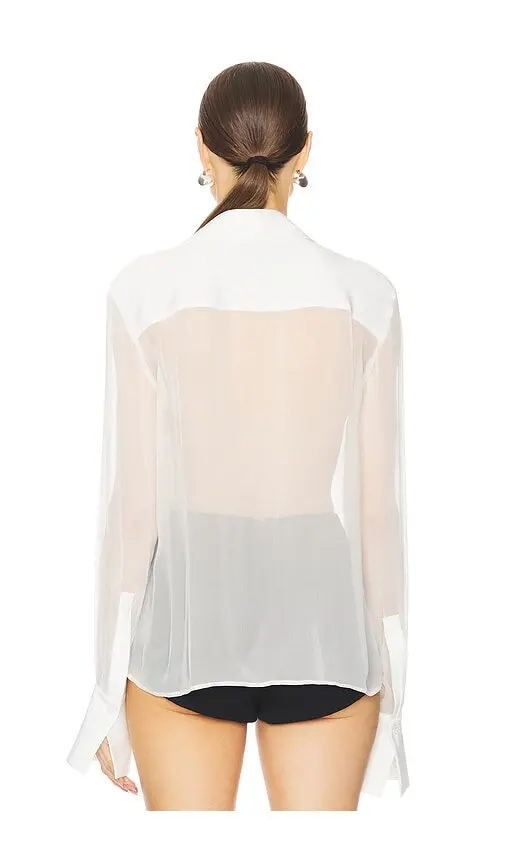 SANS FAFF Meghan Silk Blouse - White