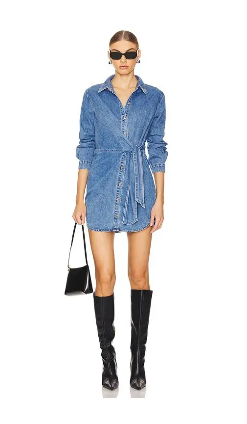 Heartloom Felina Denim Shirt Dress - Faded