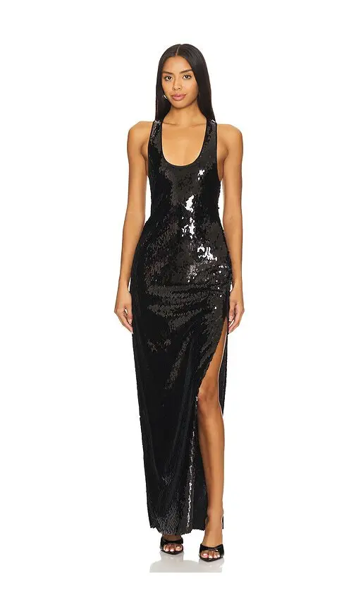 Retrofete Bella Sequin Dress - Black