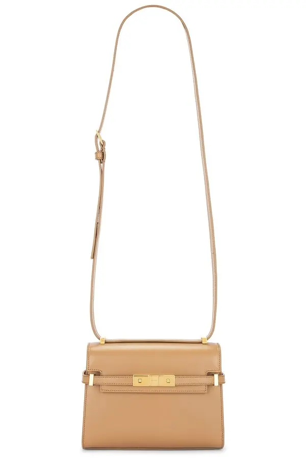 Saint Laurent Mini Manhattan Shoulder Bag Natural Tan Editorialist