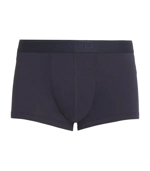 Sunspel Stretch-cotton Trunks - Navy