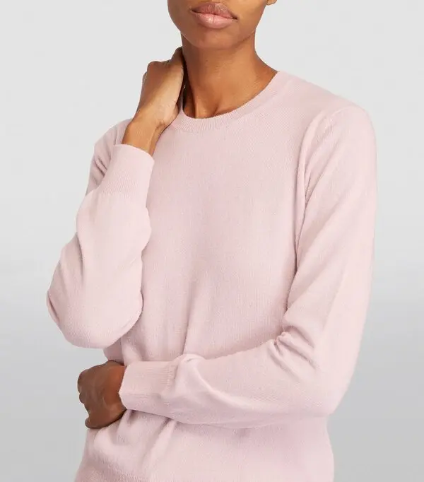 Harrods Cashmere Crew-neck Sweater - Pink
