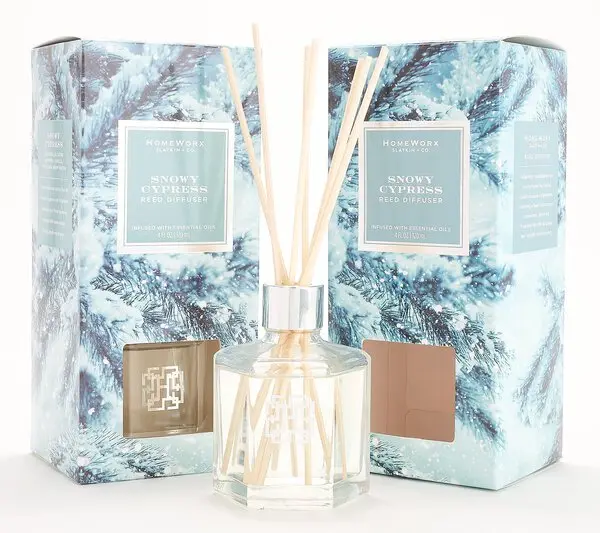 HOMEWORX BY SLATKIN + CO. S/2 Snowy Cypress Reed Diffusers - One-color