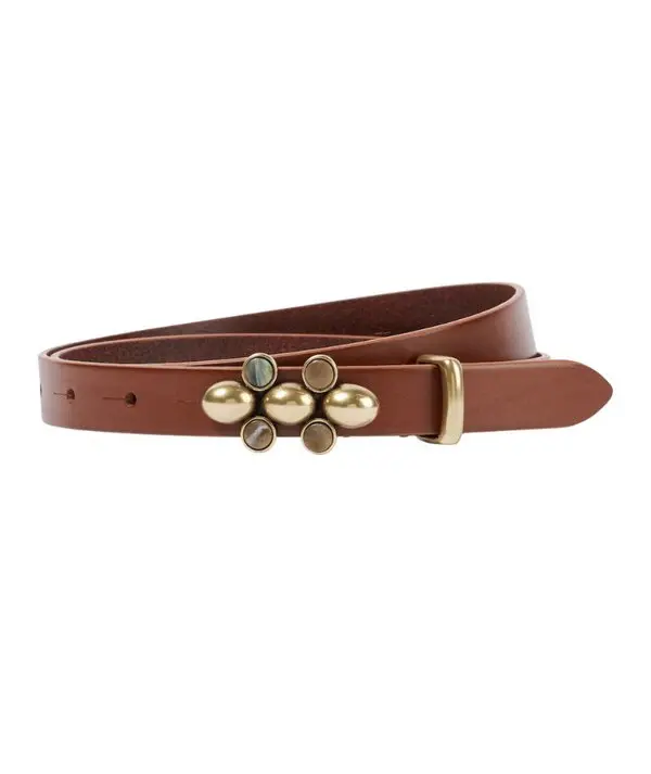 Isabel Marant Valdez Leather Belt - Brown