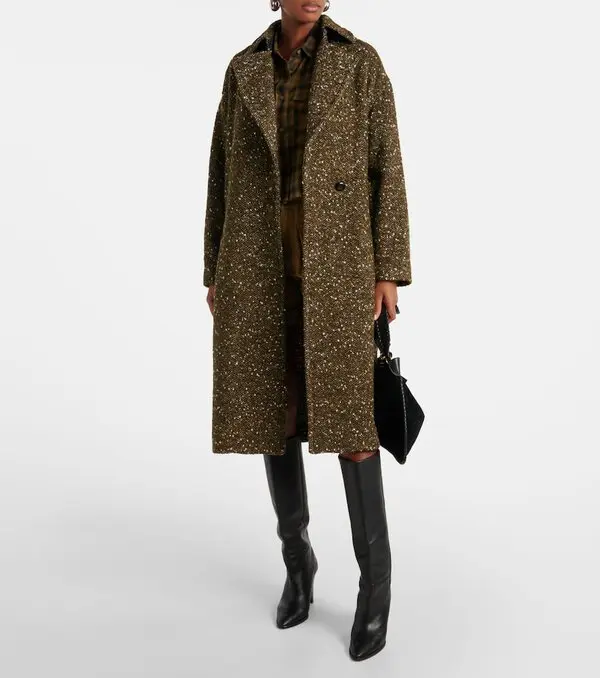 MARANT ETOILE Horia Wool-blend Wrap Coat