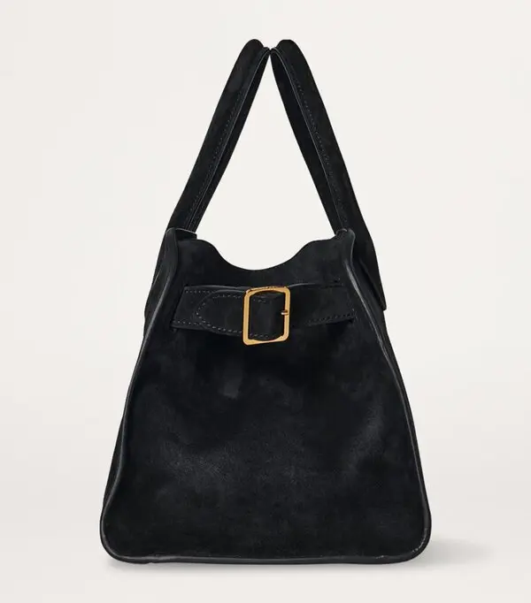 THE ROW Soft Margaux 10 Suede Top-handle Bag