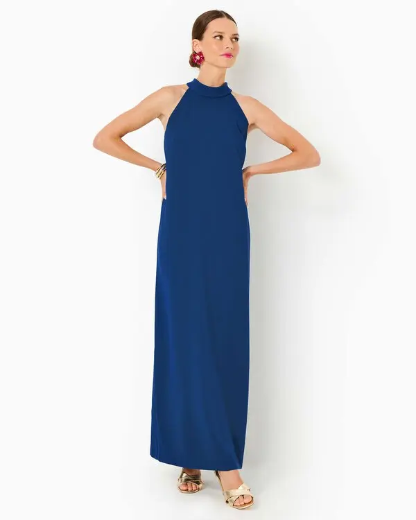 slim fit dress slacks Carnation Black Satin Maxi Dress - US 4 main image 1