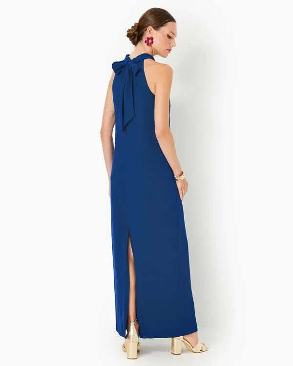 Lilly Pulitzer Alaric Halter Maxi Dress - Blue Med | Editorialist