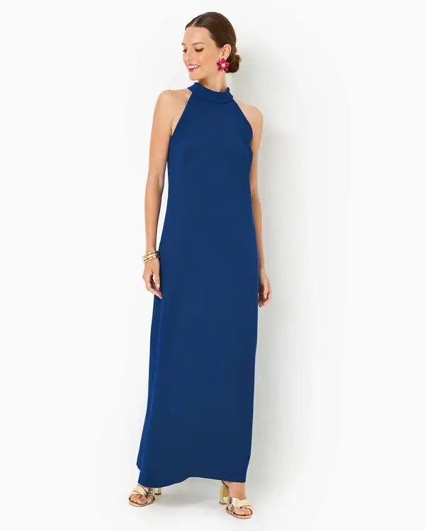 lilly pulitzer halter dress Gianna Maxi and side slits Lilly Pulitzer Alaric Halter Maxi