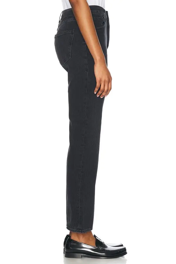 AGOLDE Lana Mid Rise Straight Jeans - Conduct