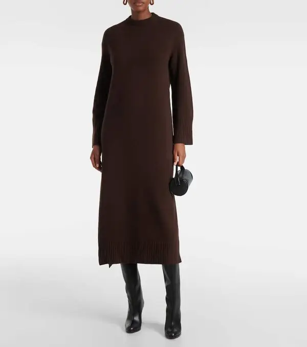 FFORME Ainsley Wool And Cashmere Shift Dress - Brown