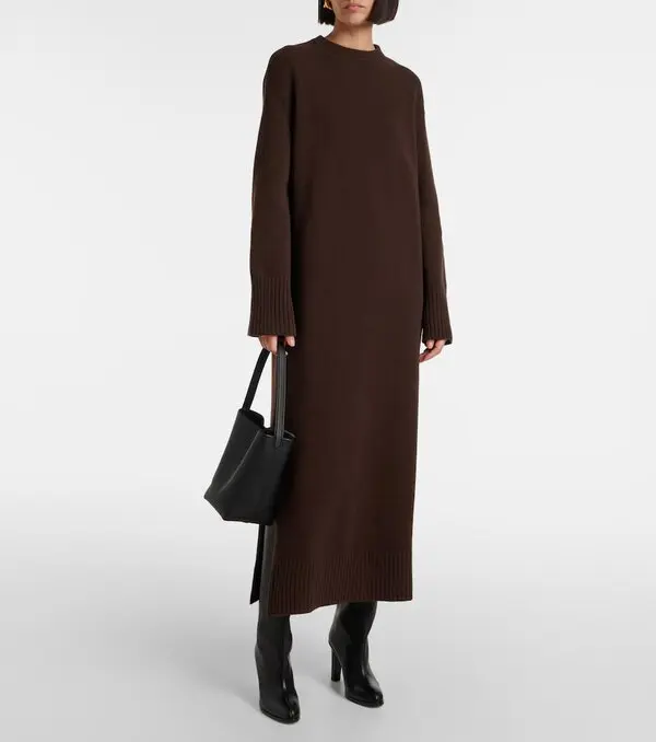 FFORME Ainsley Wool And Cashmere Shift Dress - Brown