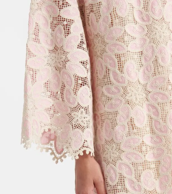 zimmermann ottie lace dress ZIMMERMANN Ottie Open-Back Bead-Embellished Paisley-Print Linen Maxi Dress