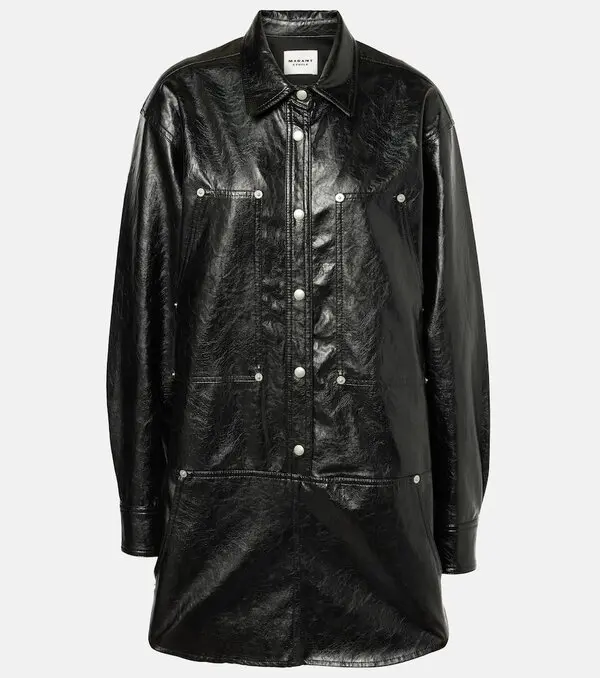 MARANT ETOILE Ayali Faux Leather Mini Dress