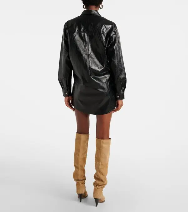 MARANT ETOILE Ayali Faux Leather Mini Dress