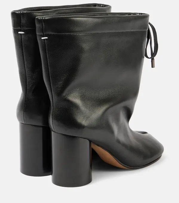 MAISON MARGIELA Tabi Drawstring Leather Ankle Boots