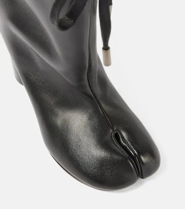 MAISON MARGIELA Tabi Drawstring Leather Ankle Boots