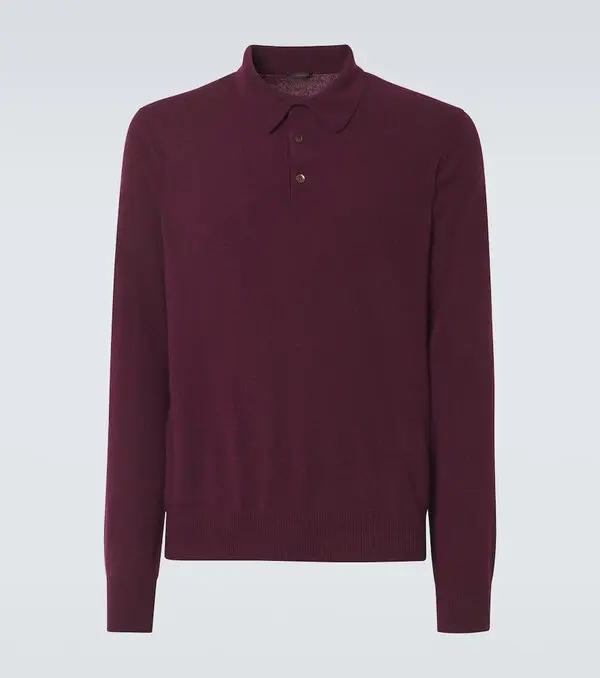 Rubinacci Cashmere Polo Shirt - Red