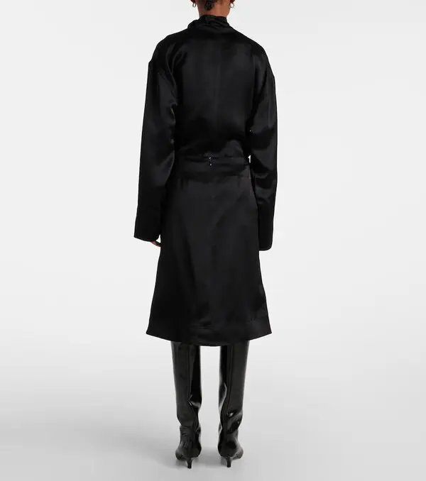TOTEME Paneled Satin Midi Skirt