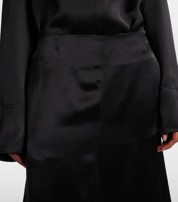 TOTEME Paneled Satin Midi Skirt