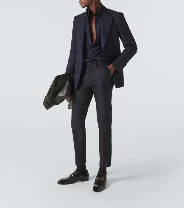 TOM FORD Wool, Mohair, And Silk Suit Jacket