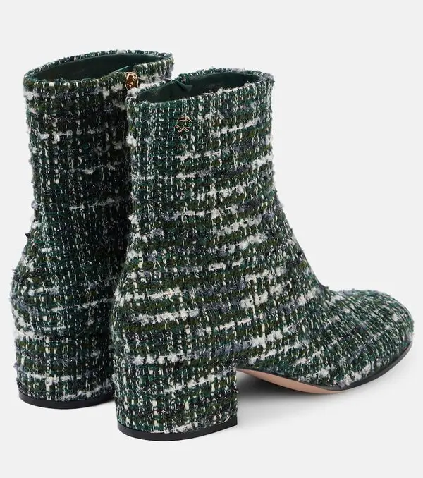 GIANVITO ROSSI Joelle 45 Bouclé Tweed Ankle Boots