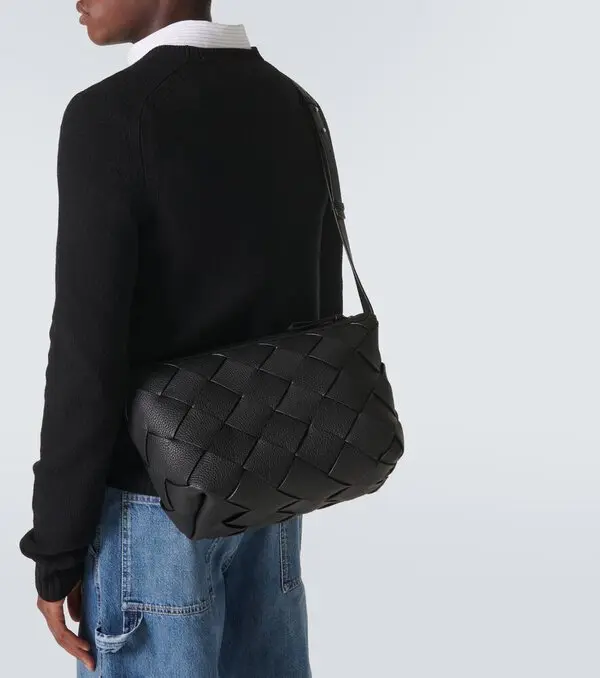 Bottega Veneta Diago Leather Shoulder Bag - Black