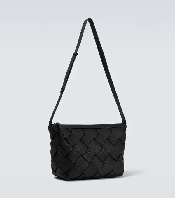 Bottega Veneta Diago Leather Shoulder Bag - Black