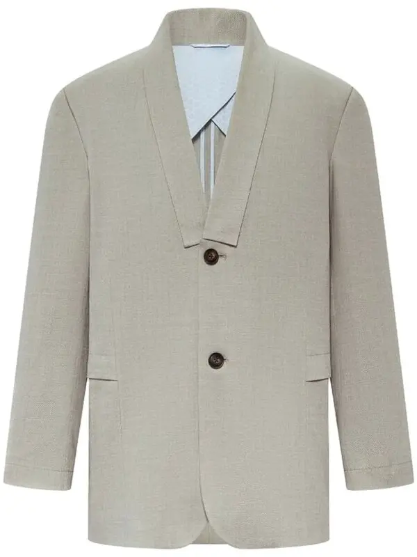 Shanghai Tang Silk Blazer - Neutrals