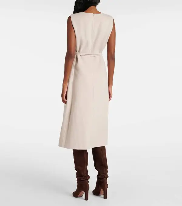Max Mara Simone Virgin Wool Midi Dress