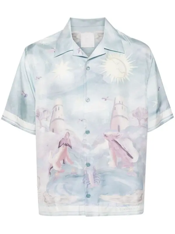 Givenchy Boxy Fit Printed Silk Shirt