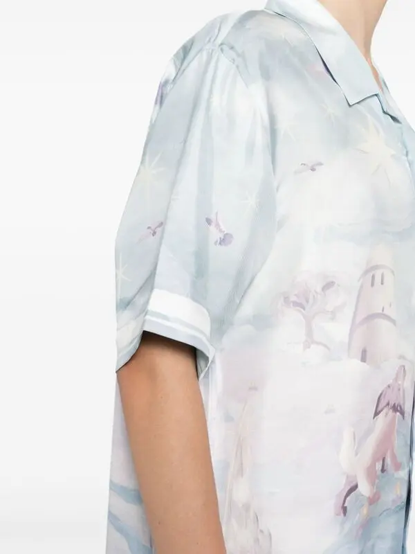 Givenchy Boxy Fit Printed Silk Shirt