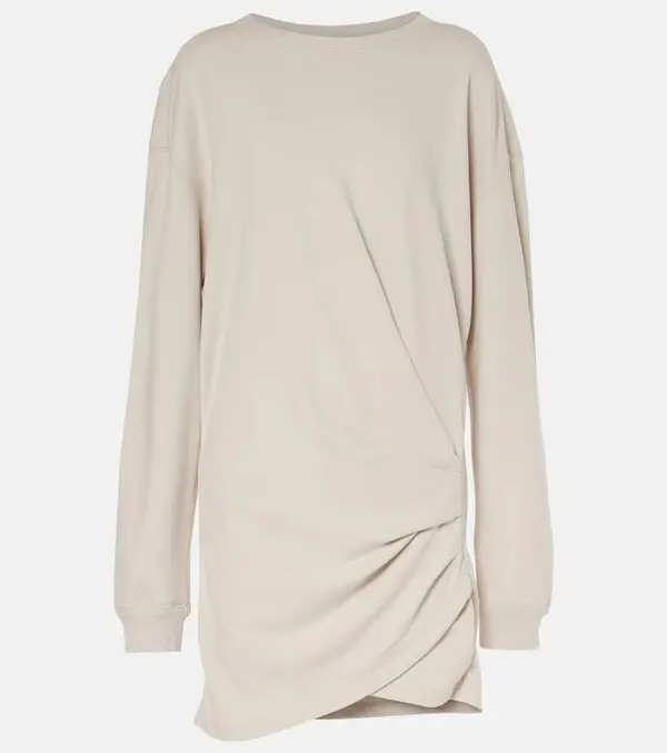 MARANT ETOILE Pipper Draped Mini Dress - Beige