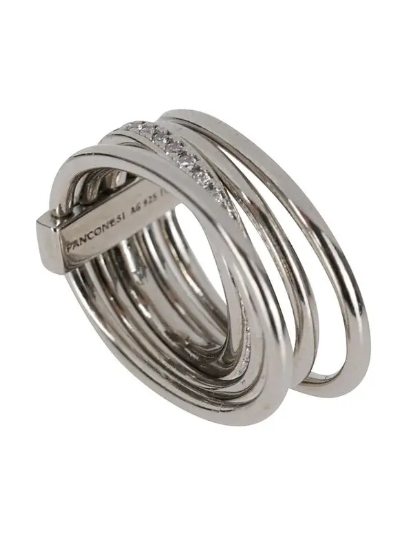 PANCONESI Solar Crystal Ring - Silver