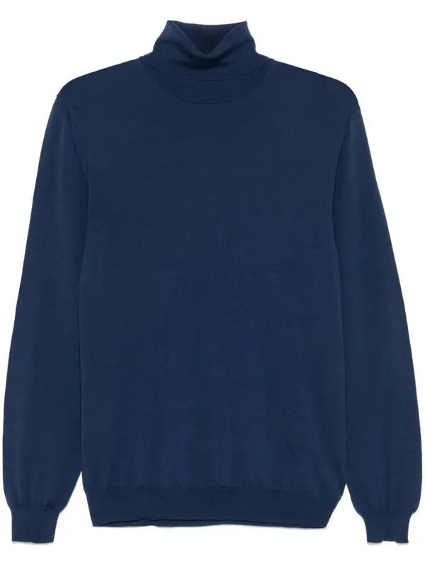 ZANONE Roll-neck Sweater - Blue
