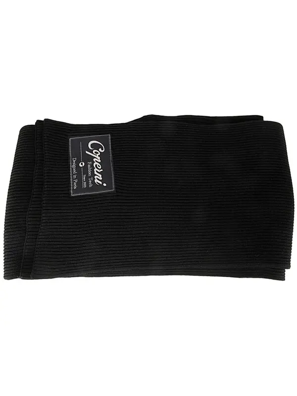 Coperni Logo Patch Ribbed Scarf