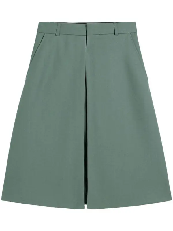 AMI Paris Paneled Wide Leg Shorts