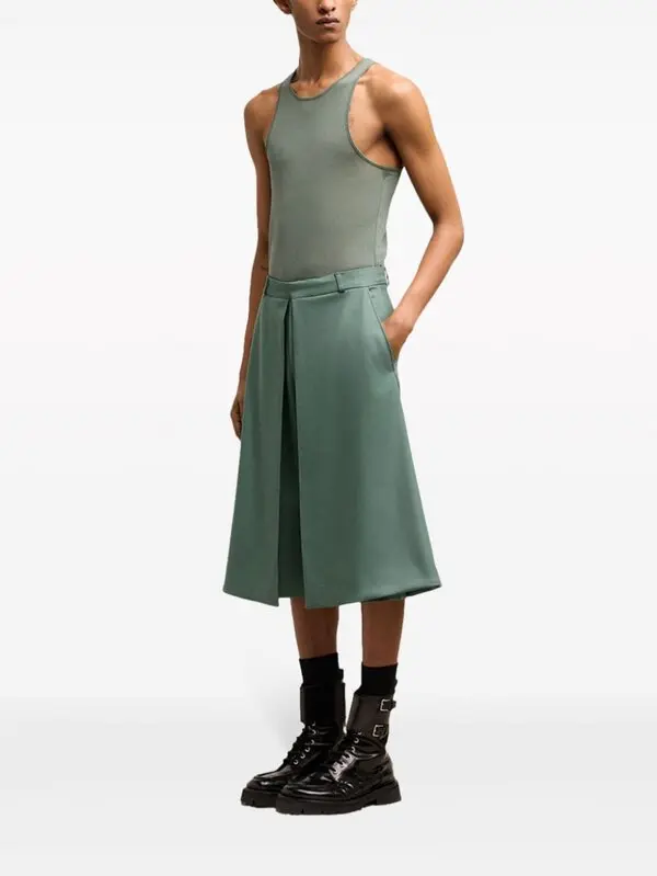 AMI Paris Paneled Wide Leg Shorts