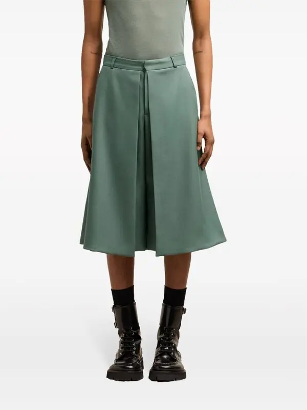AMI Paris Paneled Wide Leg Shorts