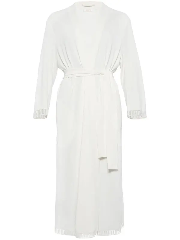 ERES Violette Lace Trim Robe - White