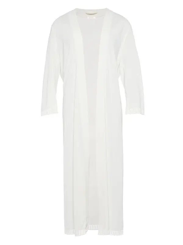 ERES Violette Lace Trim Robe - White