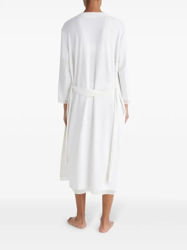 ERES Violette Lace Trim Robe - White