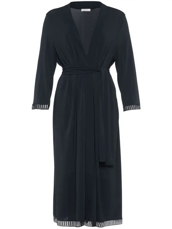 ERES Violette Lace Trim Robe - Blue