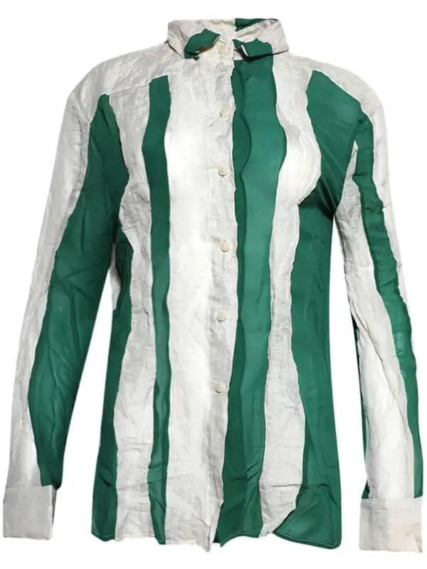 Christopher Esber Spliced Crinkle Shirt - Green