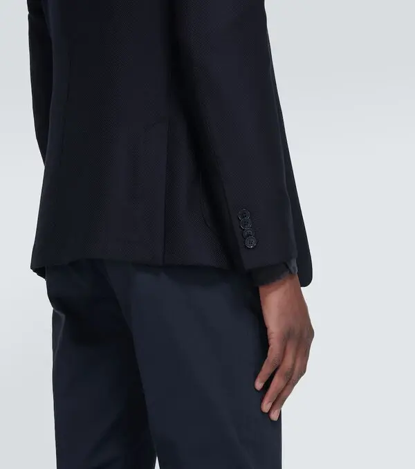 Zegna Single-breasted Wool Blazer - Blue