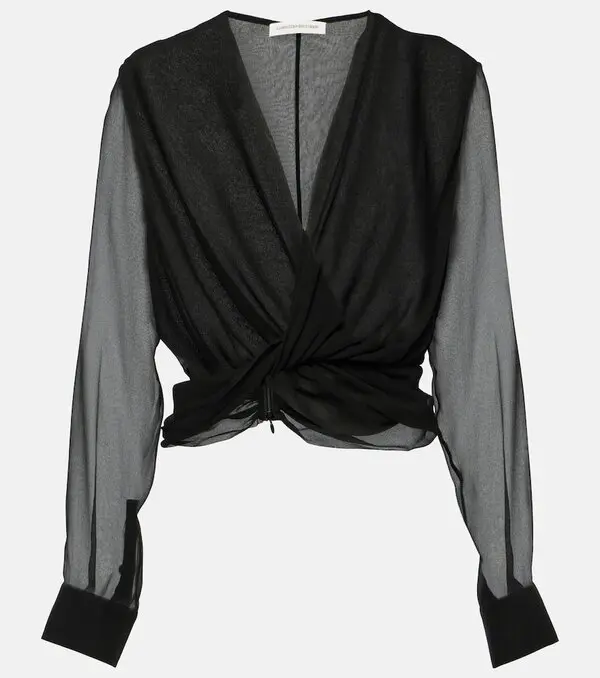 Christopher Esber Silk Georgette Blouse